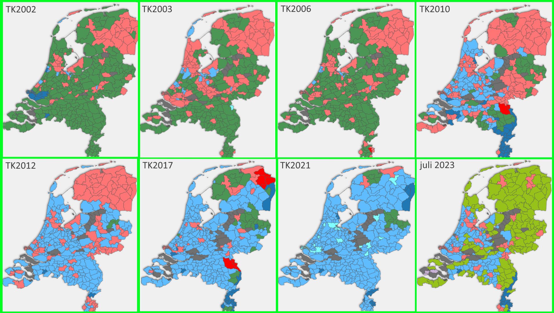 De grote electorale verschuivingen 2002-2023 - Maurice de Hond